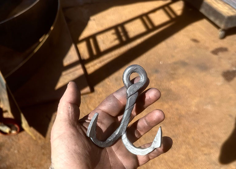 Blacksmithing: Make your own anchor hook with Pete Mattila & co. - ECHO Festival Tasmania